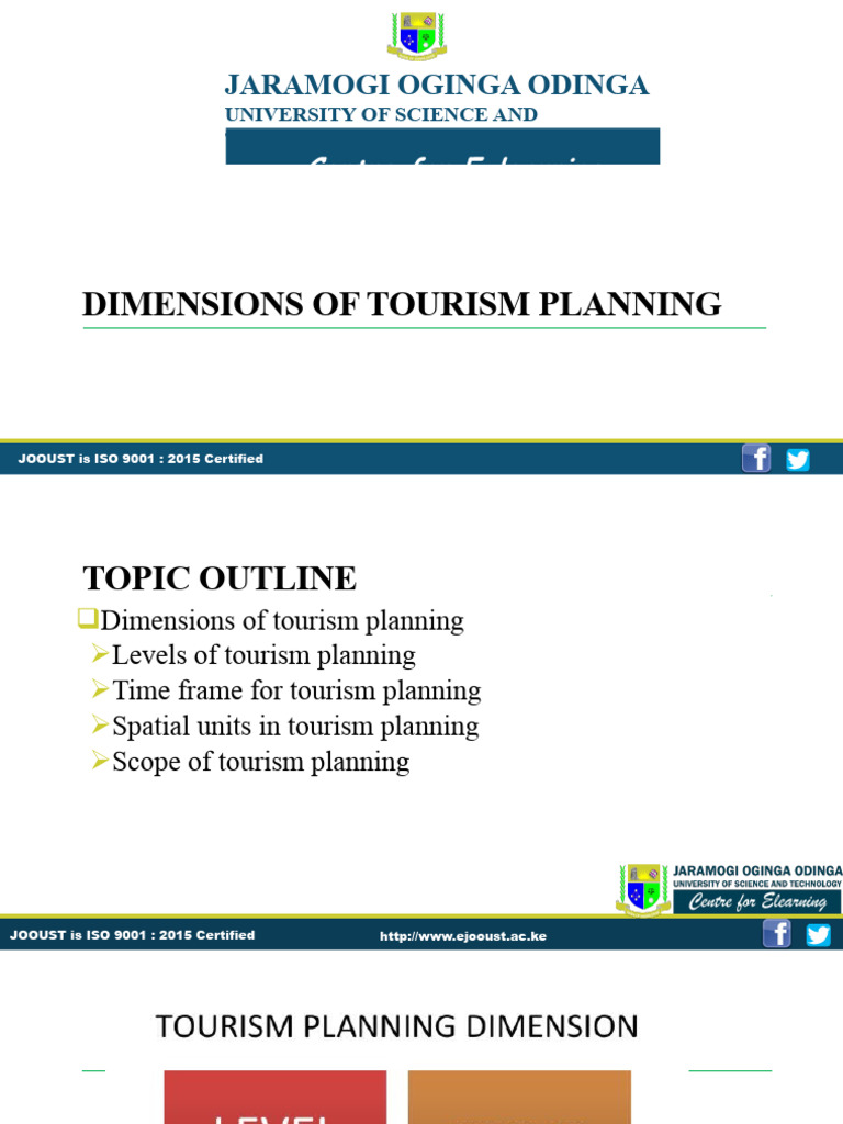 Dimensions of Tourism Planning Guide | PDF | Tourism