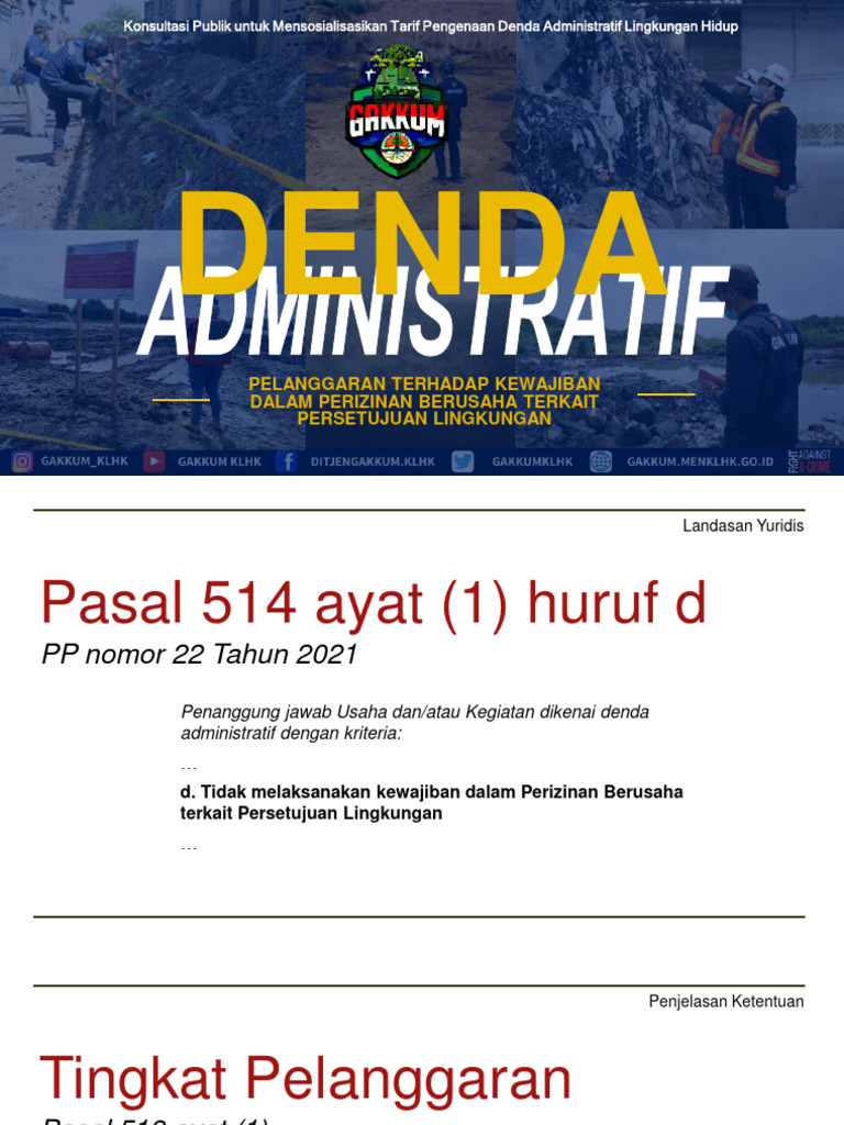 Tarif Dan Tata Cara Penerapan Denda Administratif Pasal 514 Ayat 1 ...