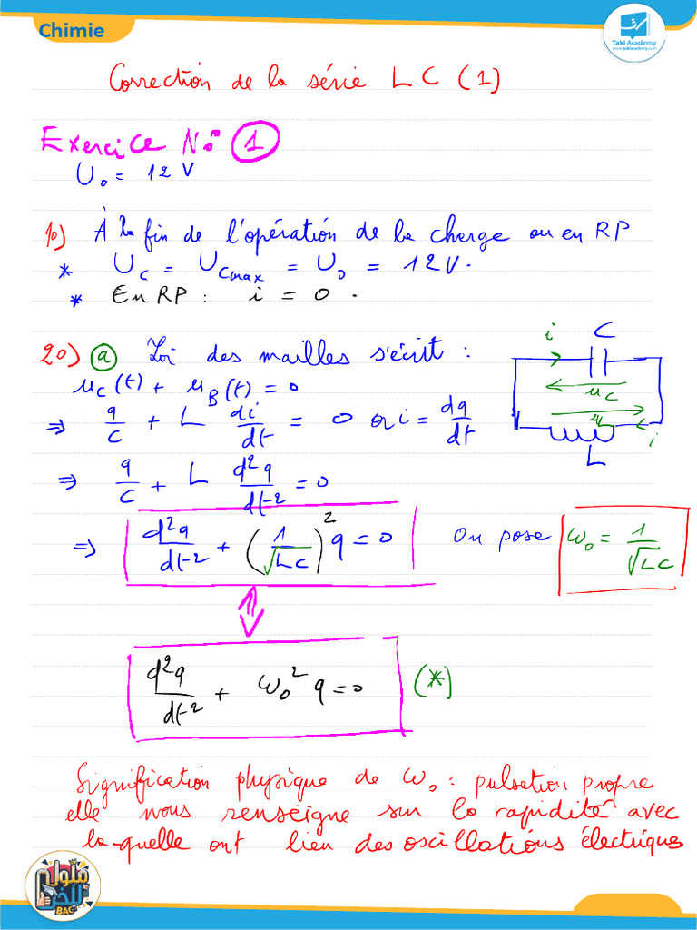 Série LC (1) Correction | PDF