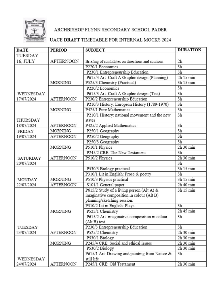 Internal Mock Uace 2024 | PDF | Science