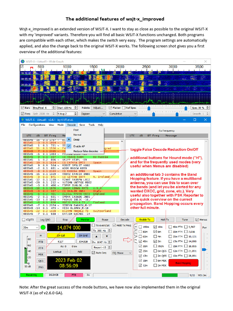 The Additional Features of WSJT-X Improved | PDF | Graphical User Interfaces | Double Click