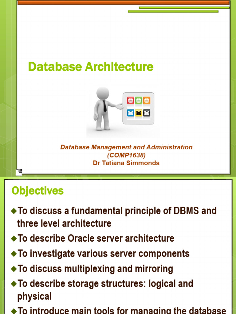 COMP1638 L2 DB Architecture | PDF | Databases | Cache (Computing)