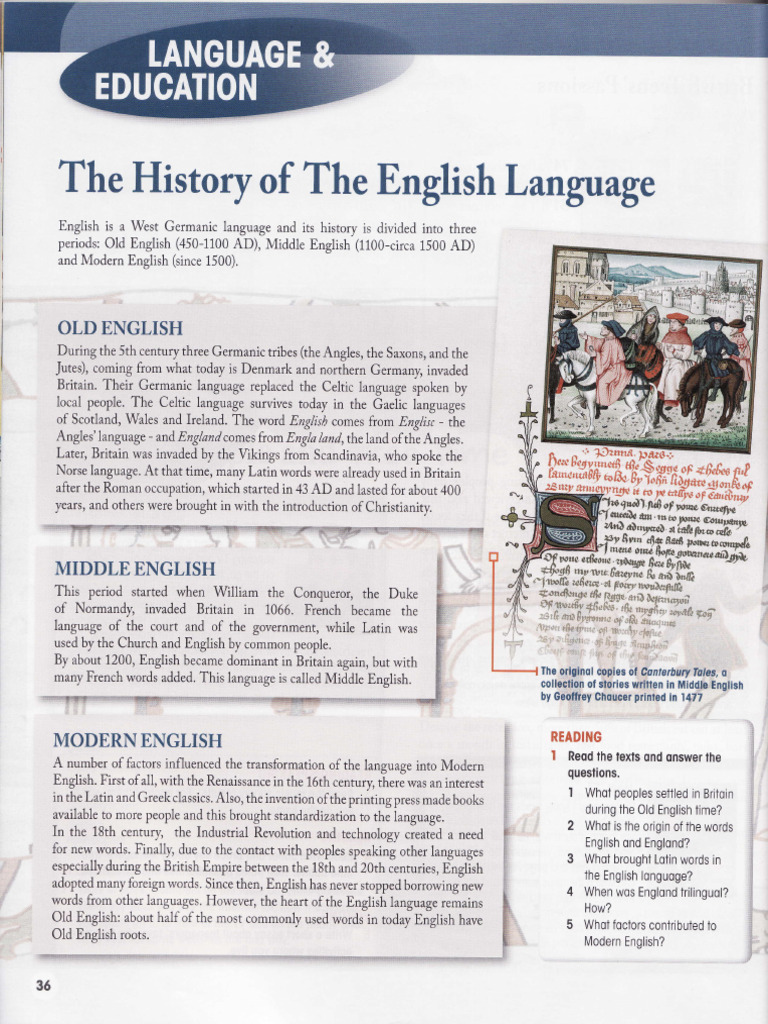 The History of The English Language | PDF | Great Britain | English ...