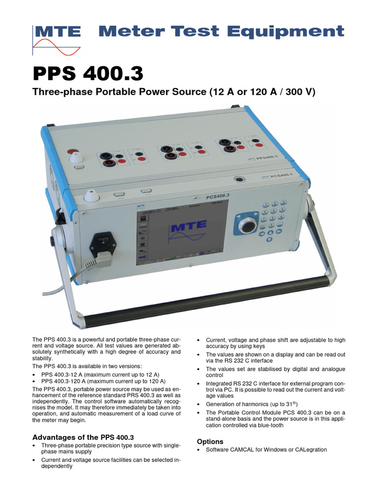 PPS 400.3 English - R04 (09.2004) | PDF | Harmonic | Mains Electricity