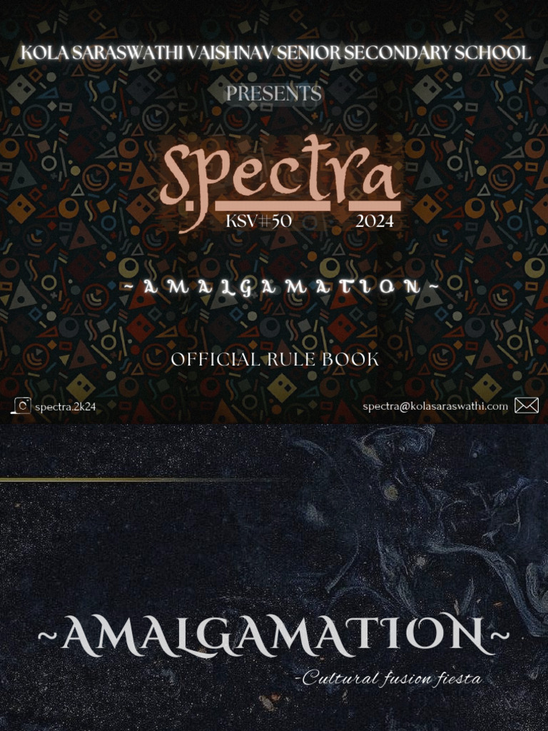 Spectra 2024 Official Rule Book | PDF | Foreign Language Studies | Art