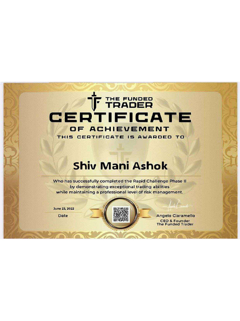 TFT Certificate | PDF