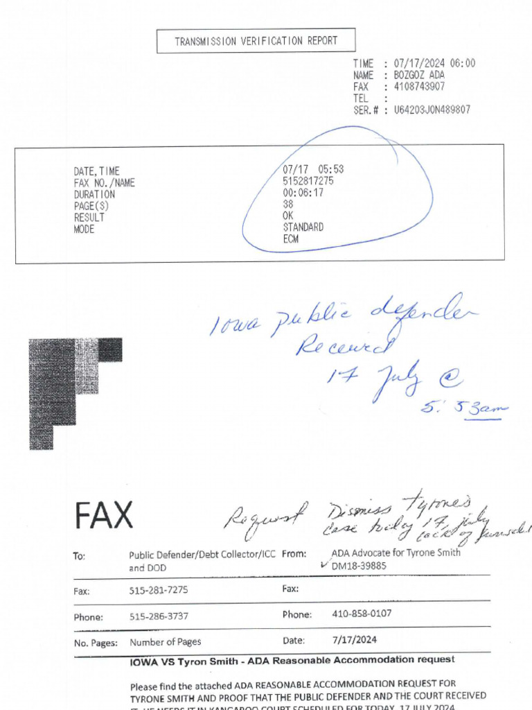 Ada To Iowa Public Defender For Fake Kangaroo Court and Judge Jesse ...