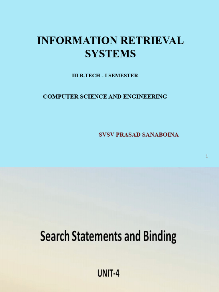Irs Unit-Iv | PDF | Information Retrieval | Boolean Algebra