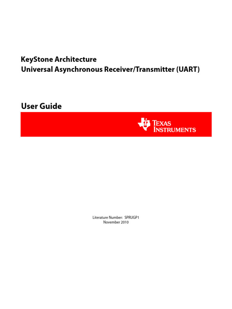 UART - Specification by Texas Instruments | PDF | Computing | Data Transmission