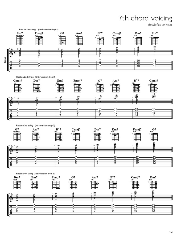 7th Chord Voicing | PDF | Melody | Elements Of Music