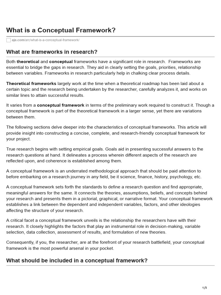 What Is A Conceptual Framework | PDF | Theory | Scientific Method