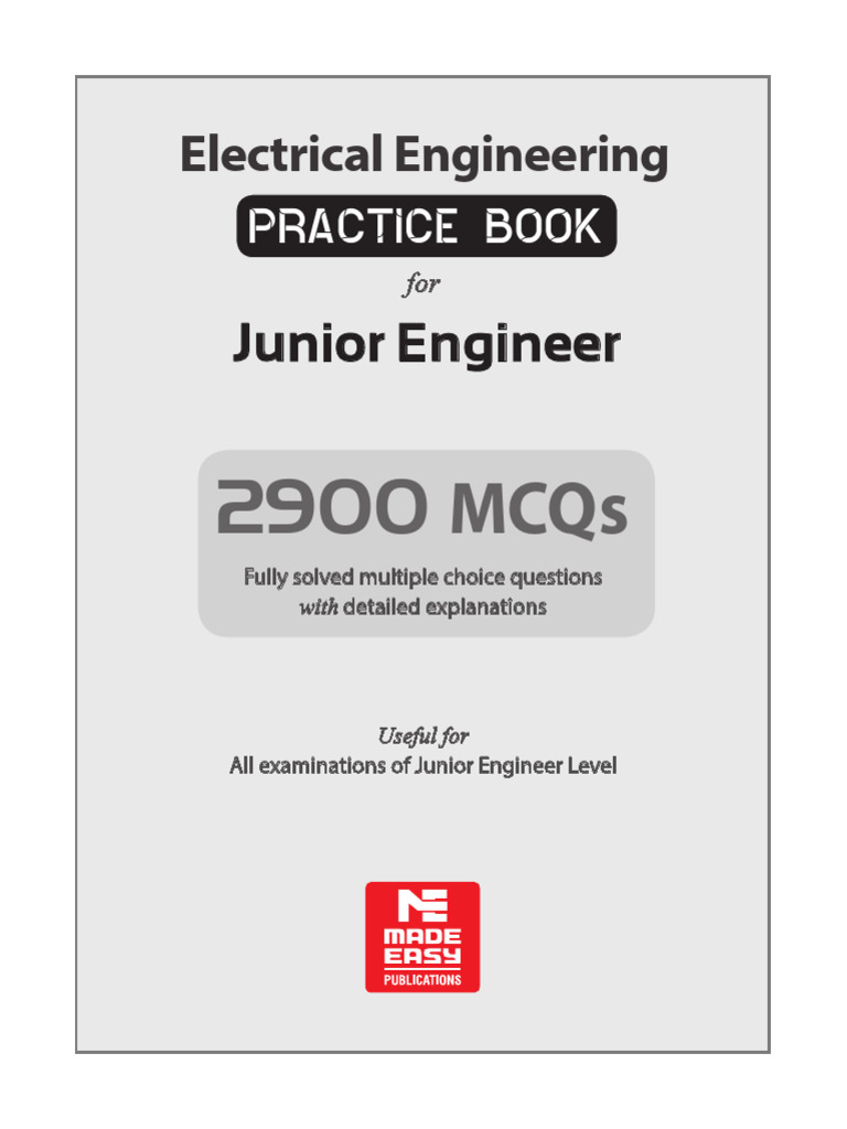 EE - 2900 MCQs - JE Practice Book - Sample Pages | PDF | Electricity ...