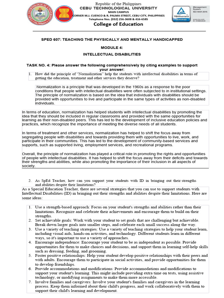 Supporting Students with Intellectual Disabilities | PDF | Intellectual ...
