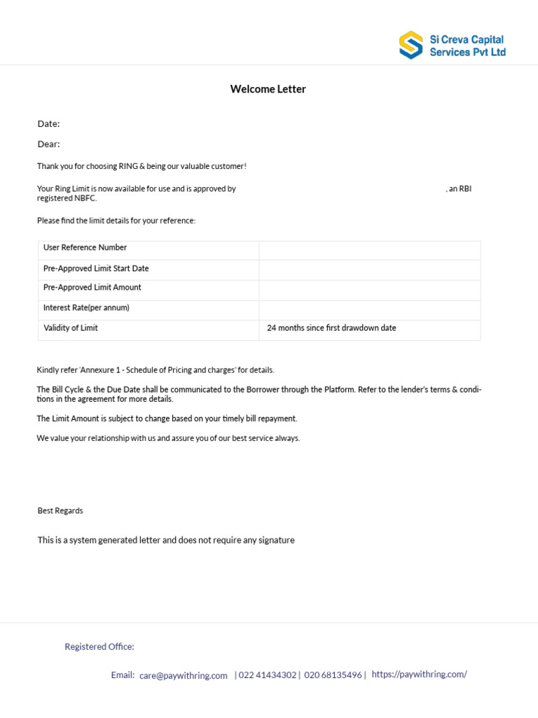 Welcome Letter IDEP196884564141OL4Z 198249361986157 | PDF | Interest ...