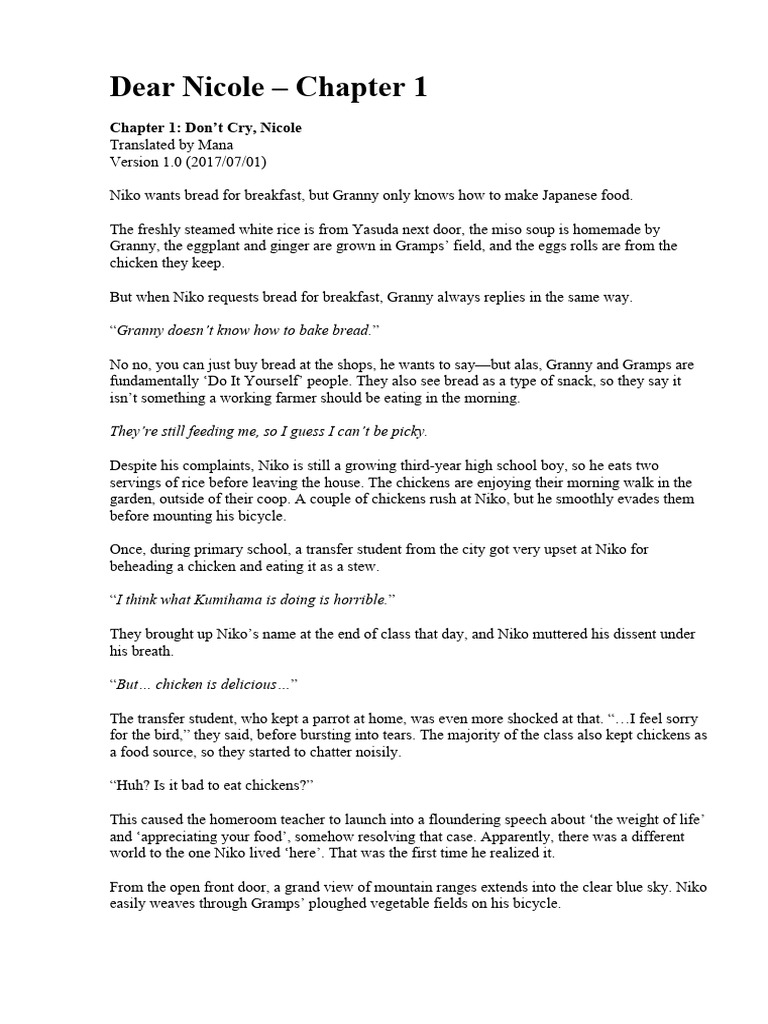 Dear Nicole | PDF | Art | Poetry