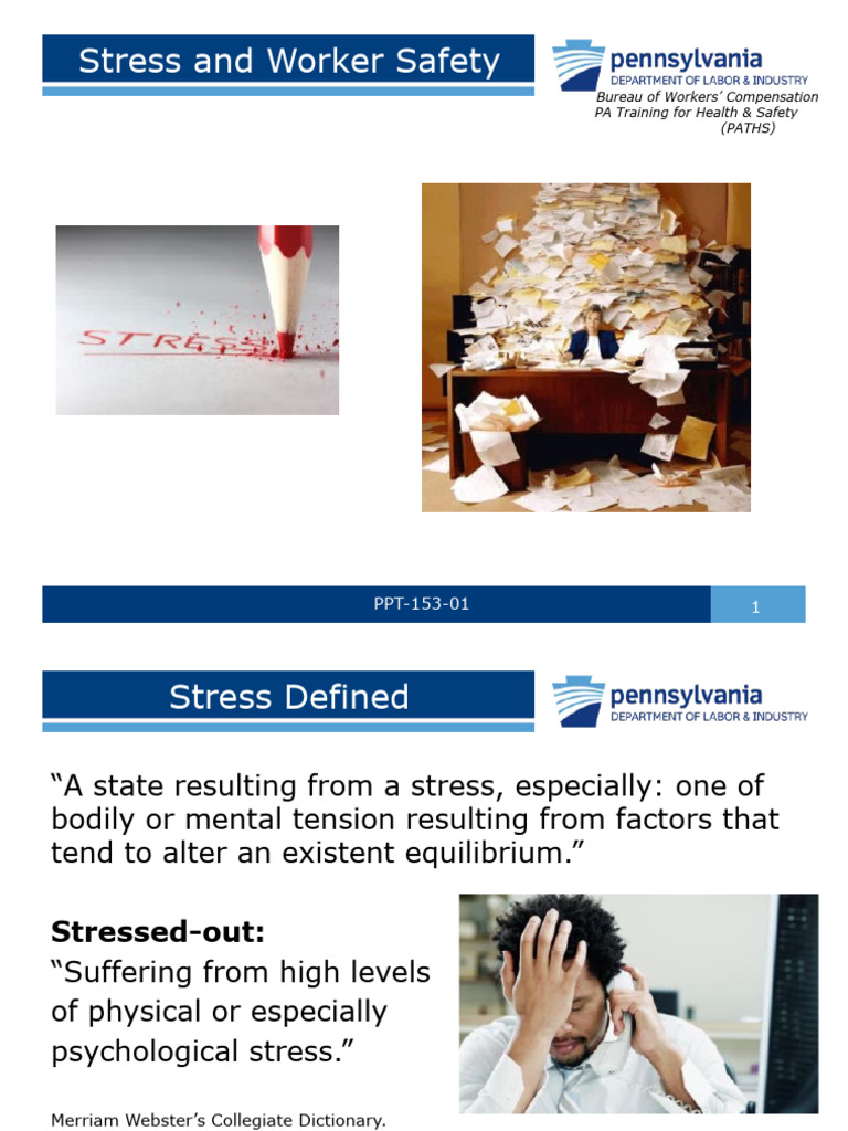 Managing Workplace Stress for Safety | PDF | Occupational Stress ...
