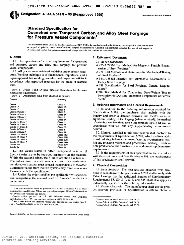 A541 C Steel Forgings | PDF