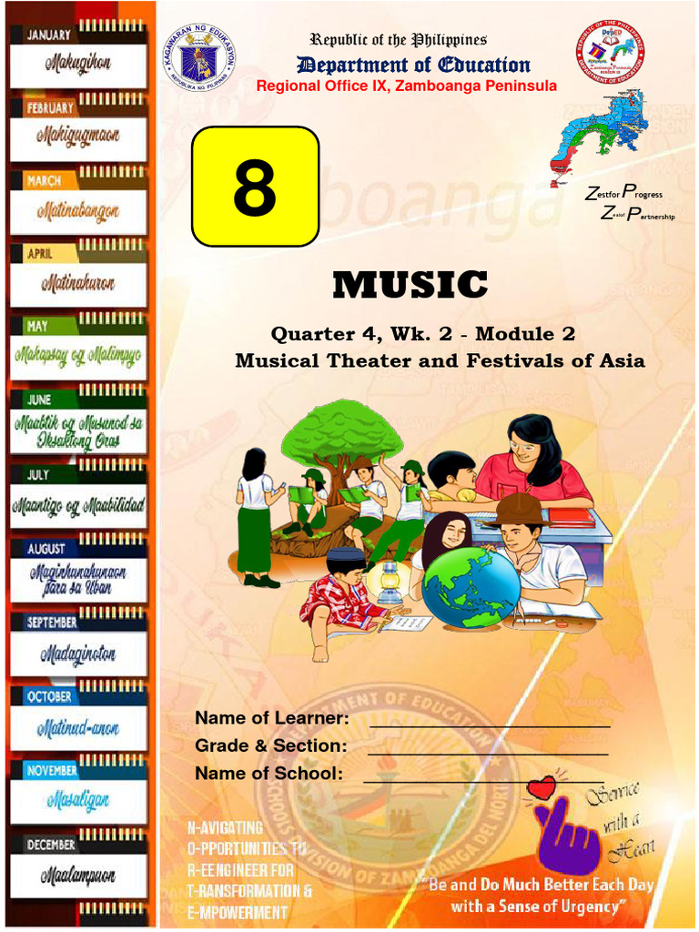 Grade 8 MUSIC Q4 Module 2 | PDF | Musical Instruments | Performing Arts