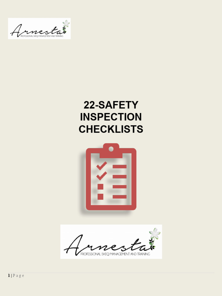 22 Safety Checklist | PDF | Stairs | Electrical Connector