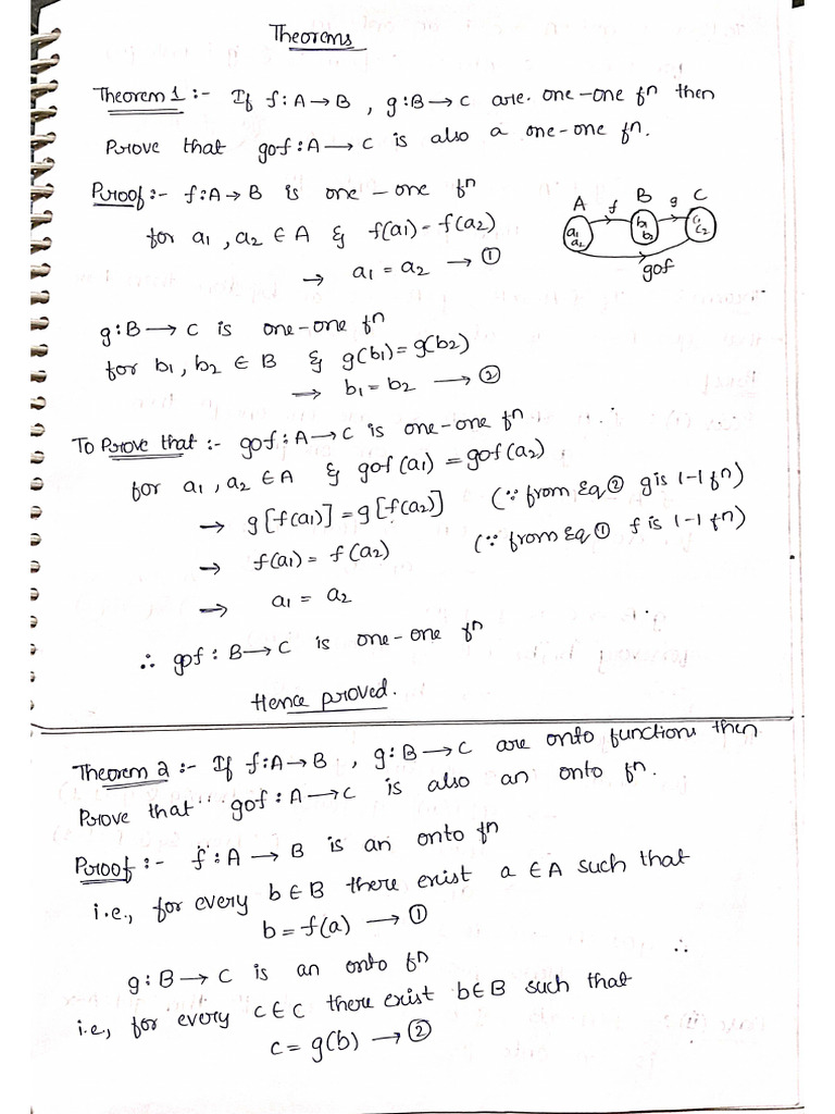 Functions Theorems | PDF