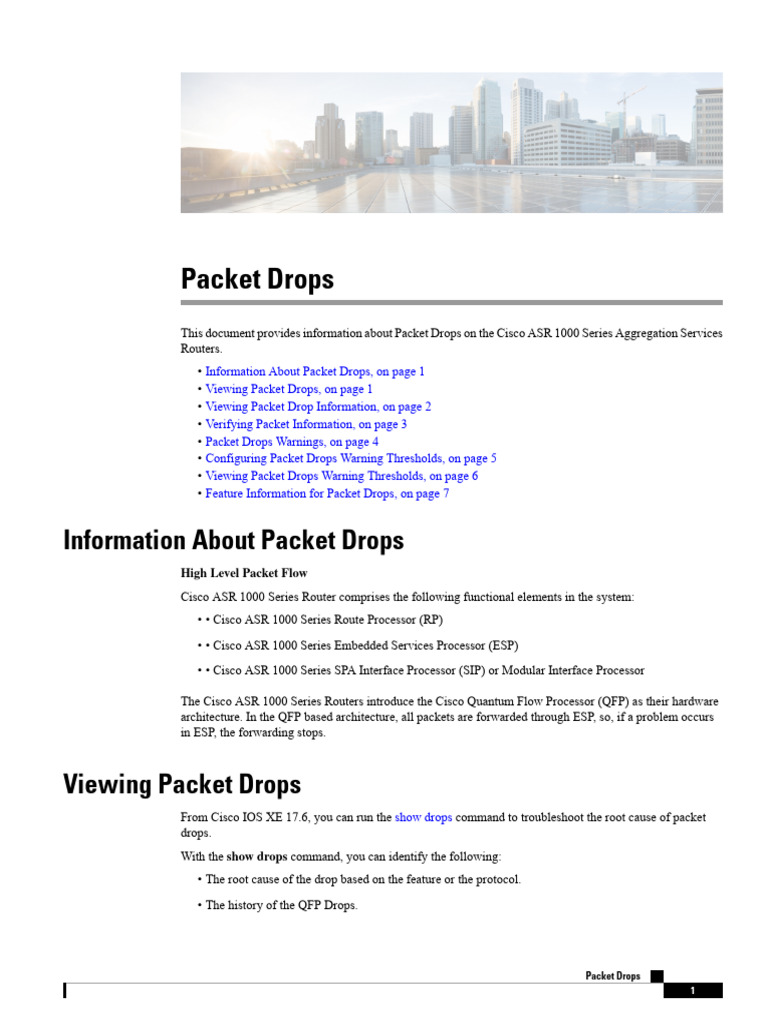 Packet Drops | PDF | Router (Computing) | Computer Networking