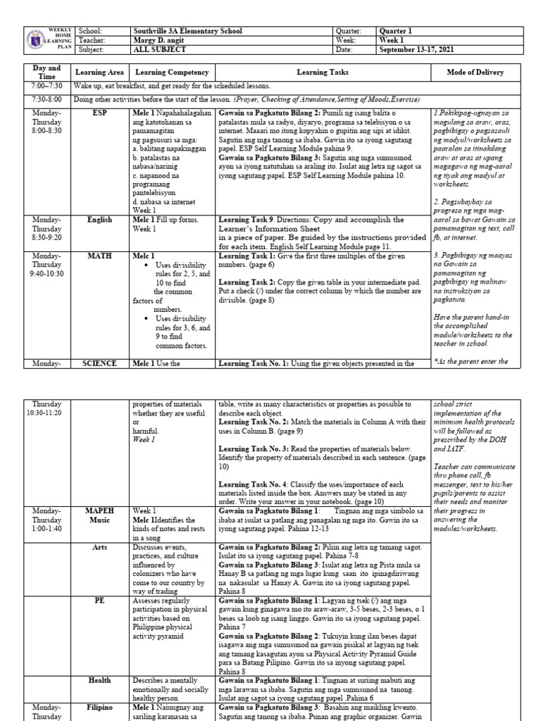 WHLP Jose Maceda Week 1 | PDF