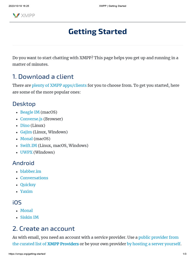 XMPP - Getting Started | PDF | Games & Activities | Computers