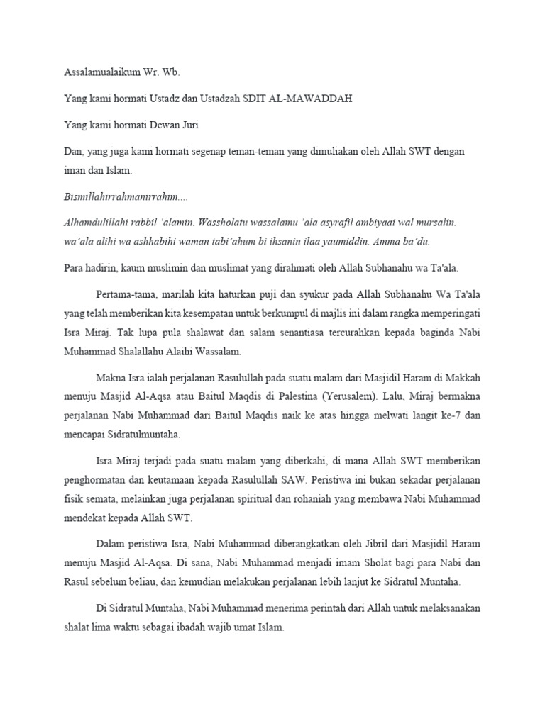 Text Lomba Pidato | PDF