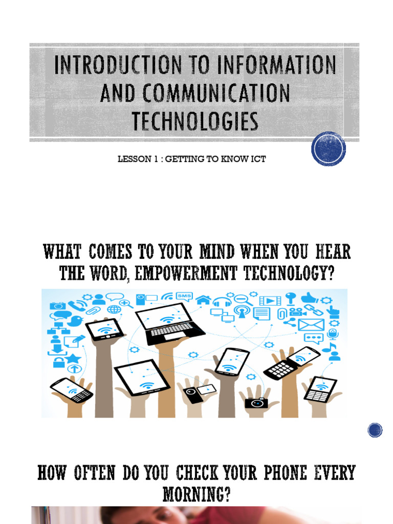 ETECH 1Q LESSON 1 Getting To Know ICT | PDF | World Wide Web | Internet ...