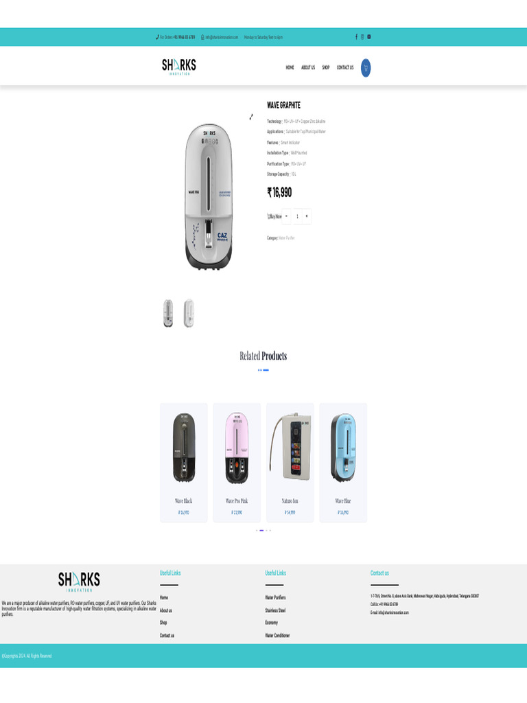 Alkaline Water Purifier in Hyderabad (Wave Graphite) | PDF | Physical ...