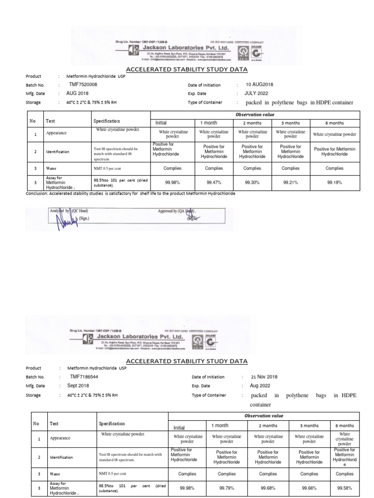 Metfornin RM Test | PDF | Physical Sciences | Materials