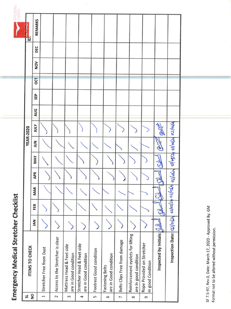 Medical Stretcher Inspection | PDF