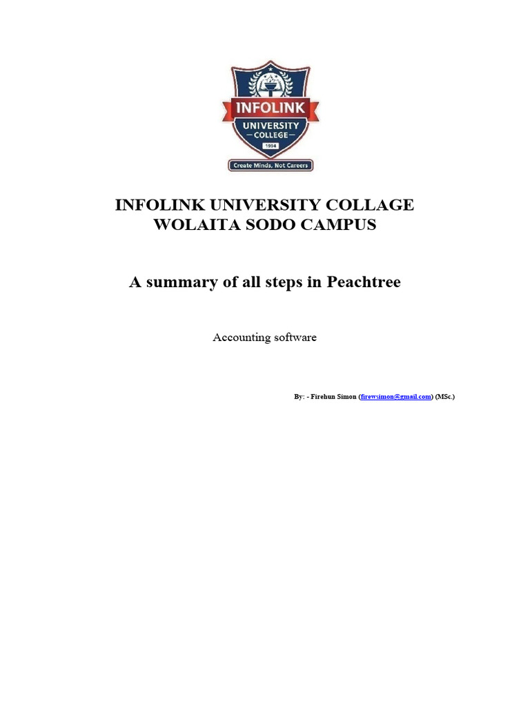 A Summary of All The Steps in Peachtree | PDF | Operating System ...