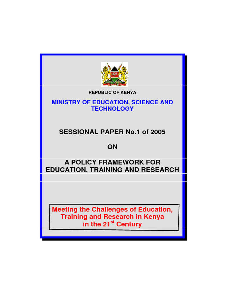 Sessional Paper Sept. 2005 Final | PDF | Economic Growth | Government ...