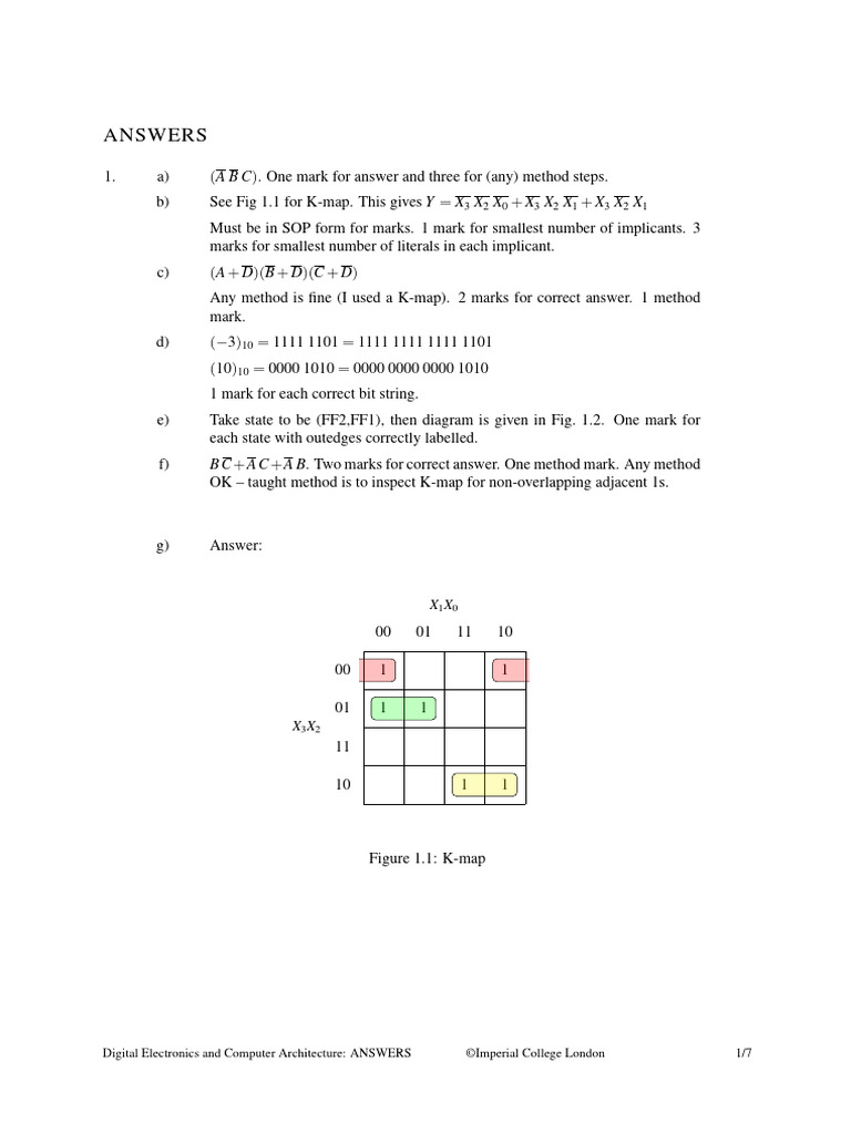 Digital Electronics & Architecture Solutions | PDF | Computer Architecture | Computing