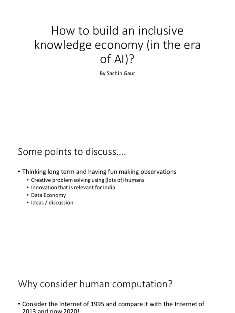 How to be build an inclusive knowledge economy? | PDF | New Media | Information