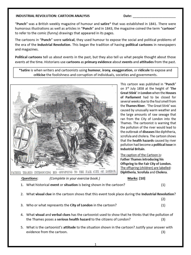 INDUSTRIAL REVOLUTION- CARTOON ANALYSIS (1) | PDF | Attitude ...