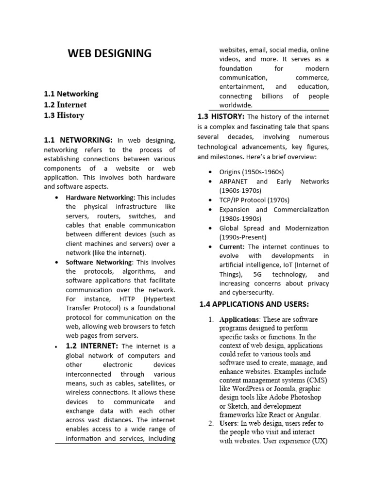 Web Designing | PDF | World Wide Web | Internet & Web