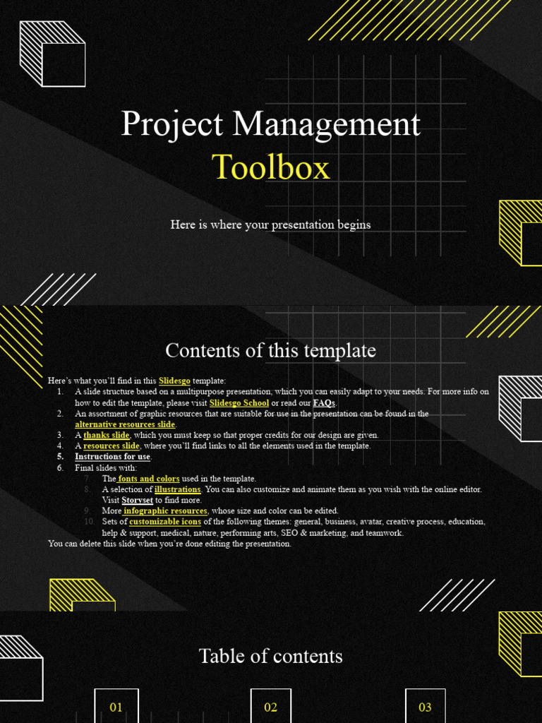 Project Management Toolbox by Slidesgo | PDF | Planets | Planets In ...