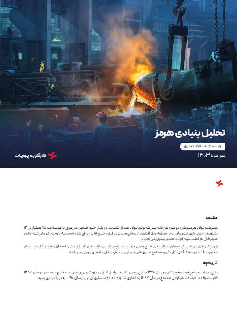 Hormoz Fundamental Analysis | PDF