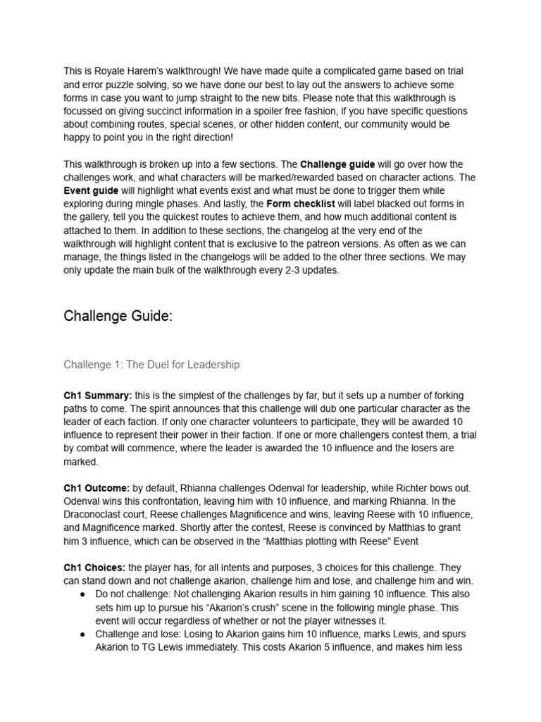 RH Walkthrough 0.13 | PDF