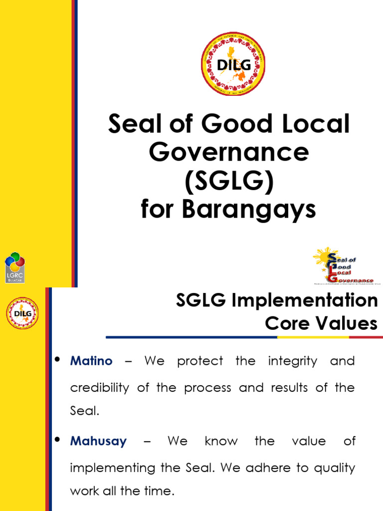 15 Barangay SGLG | PDF | Governance | Government
