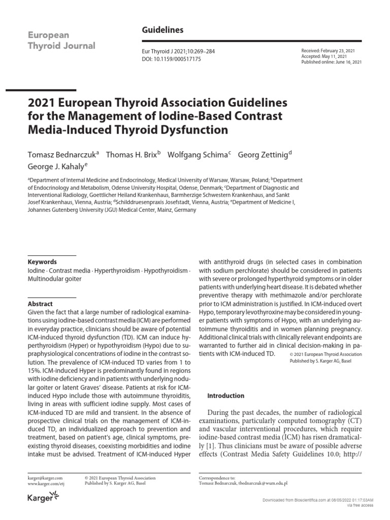 KM-induz.Thyroid Dysfunction | PDF | Hyperthyroidism | Thyroid Disease