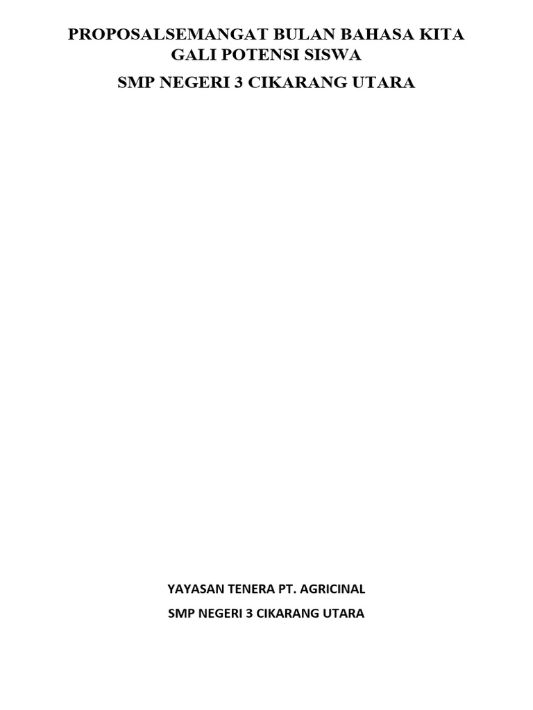 Revisi Proposal Bulan Bahasa 2020 by Abhitah | PDF | Kajian Bahasa Asing