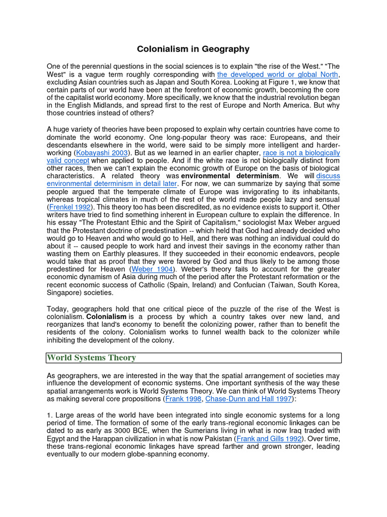Colonialism in Geography | PDF | Atlantic Slave Trade | Colonialism
