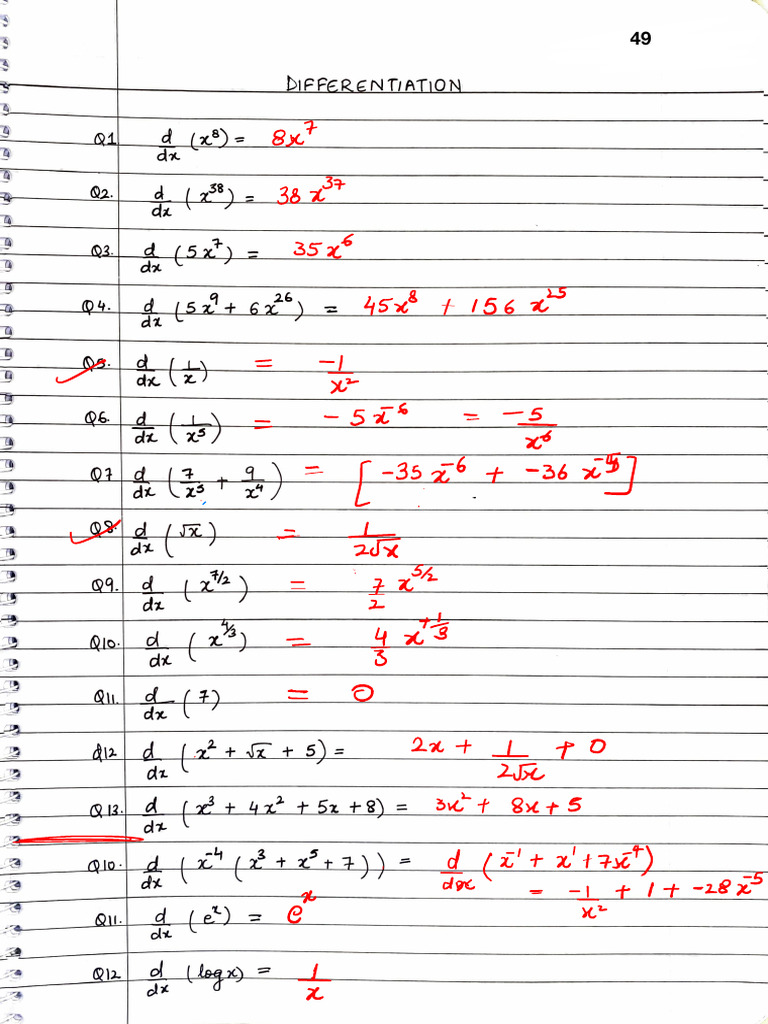 Solutions of Differentiation | PDF | Trigonometry | Triangle Geometry