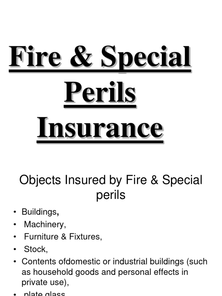 1.1. FIRE & Special Perils | PDF | Insurance | Leasehold Estate