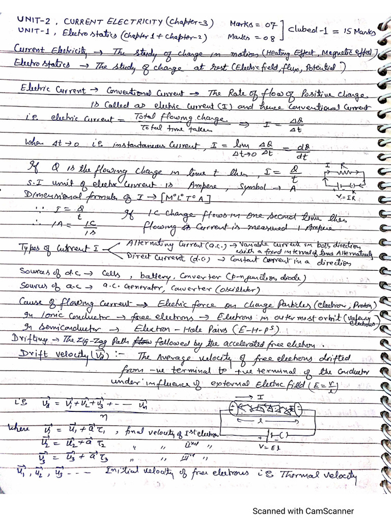 Xii Chapter 3 (Current Electricity) | PDF