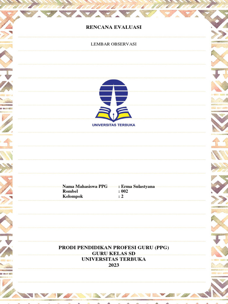 2. LEMBAR OBSERVASI-ERMA | PDF