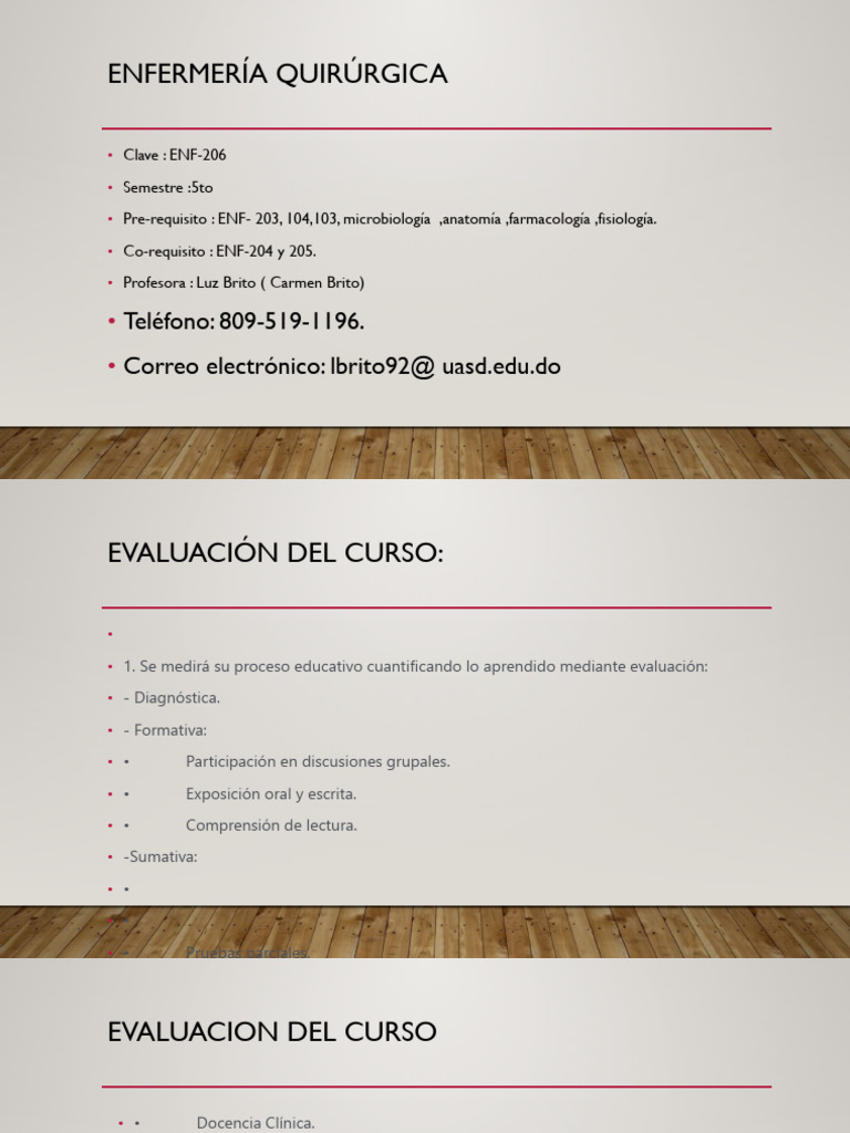 Enfermeria Quirurgica Programa 2do | PDF | Evaluación | Enfermería